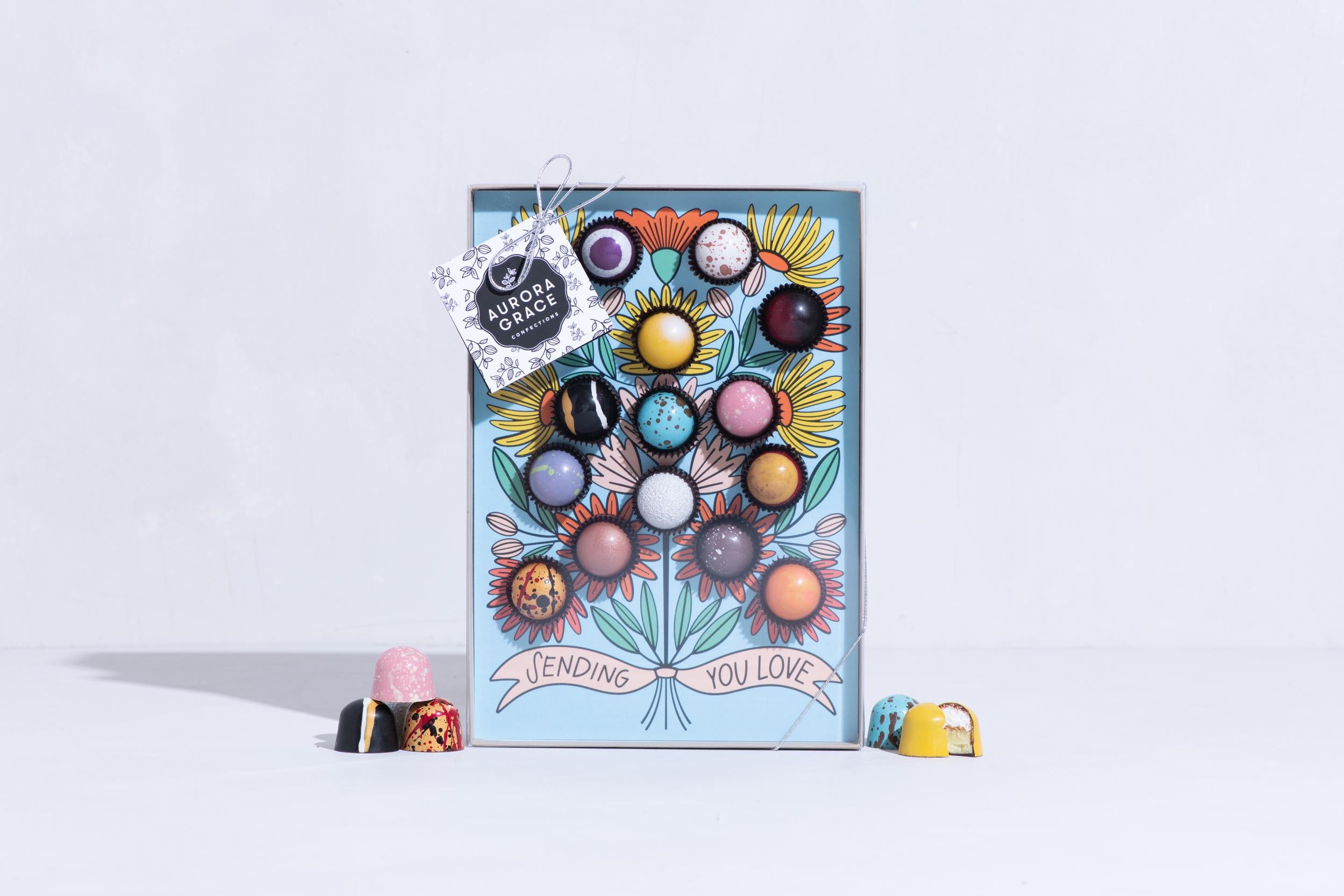 15 Piece "Sending You Love" Bonbon Box – Aurora Grace
